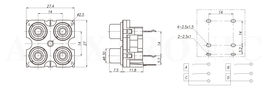 RCA Jack(PIN Jack) - ALEXTRONIC - Professional in Metal & Plastic Parts ...